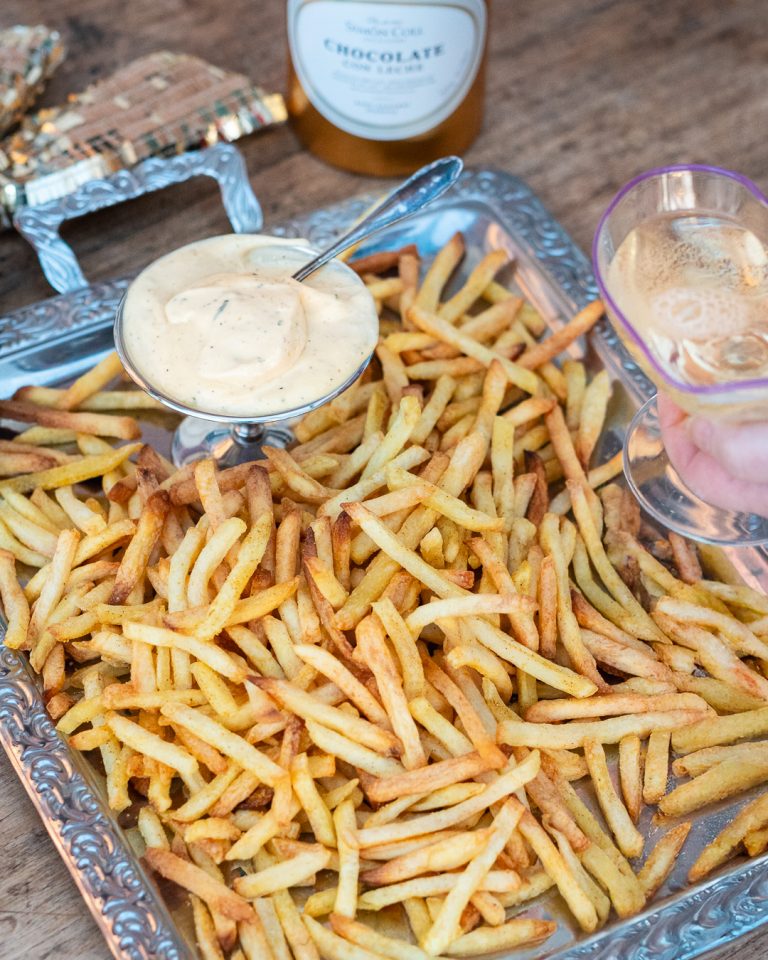 Menü zum Silvesterabend Pommes mit Mayo